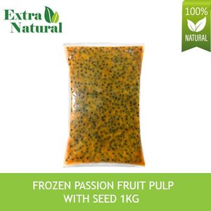 [Extra Natural] Frozen Seeded Passion Fruit Pulp 1kg/pack (sold per ...