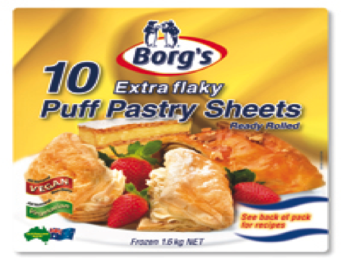 Borg's Extra Flaky Puff Pastry Sheets - 10 sheets per 1.6kg/pack x 8 ...