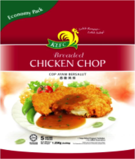 KLFC Breaded Chicken Chop 5pieces - Economy Pack 1.25kg/pack (6 packs ...