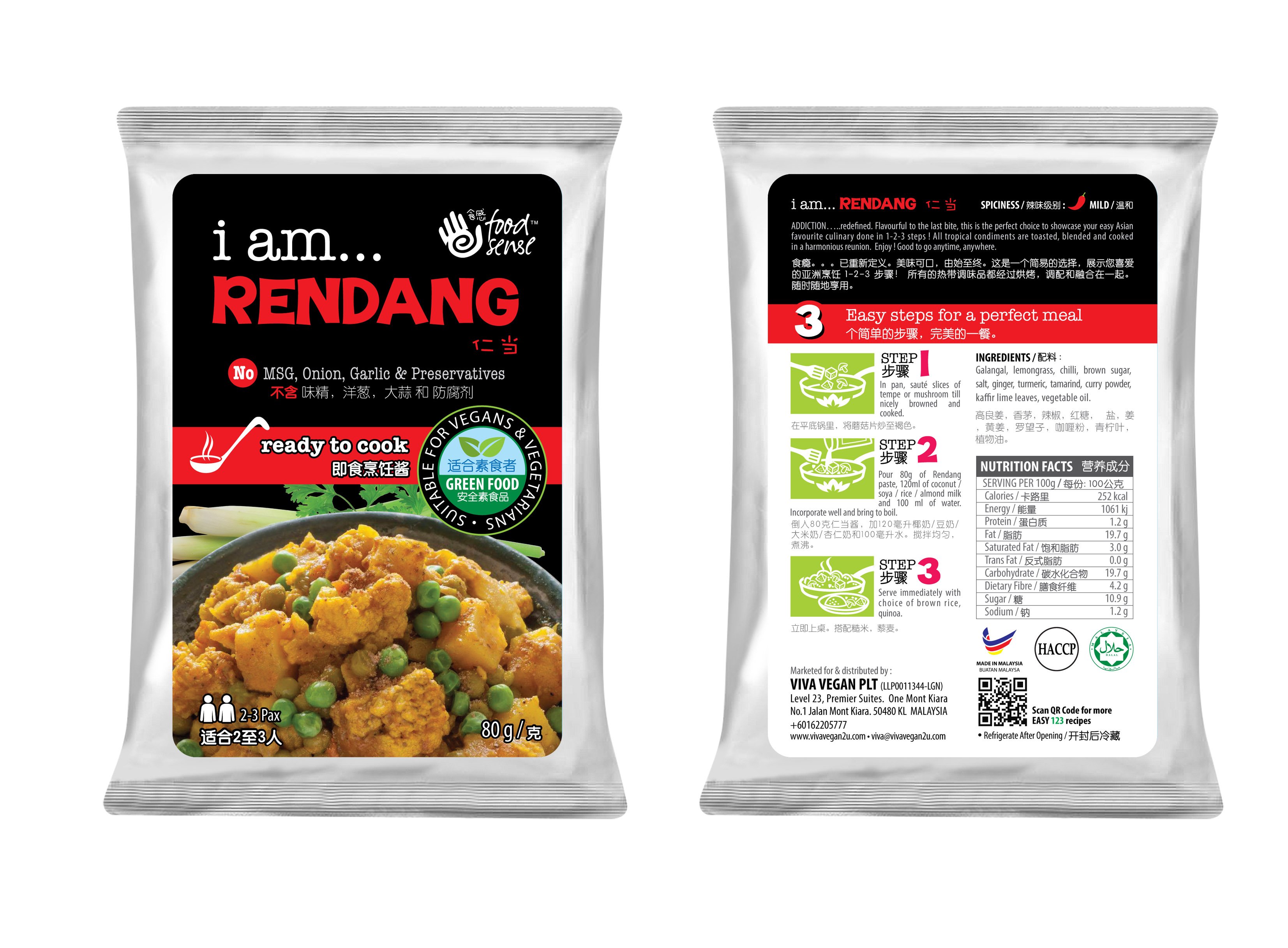 Food Sense Rendang Paste 80g/pack (20 packs per box) — HORECA Suppliers ...