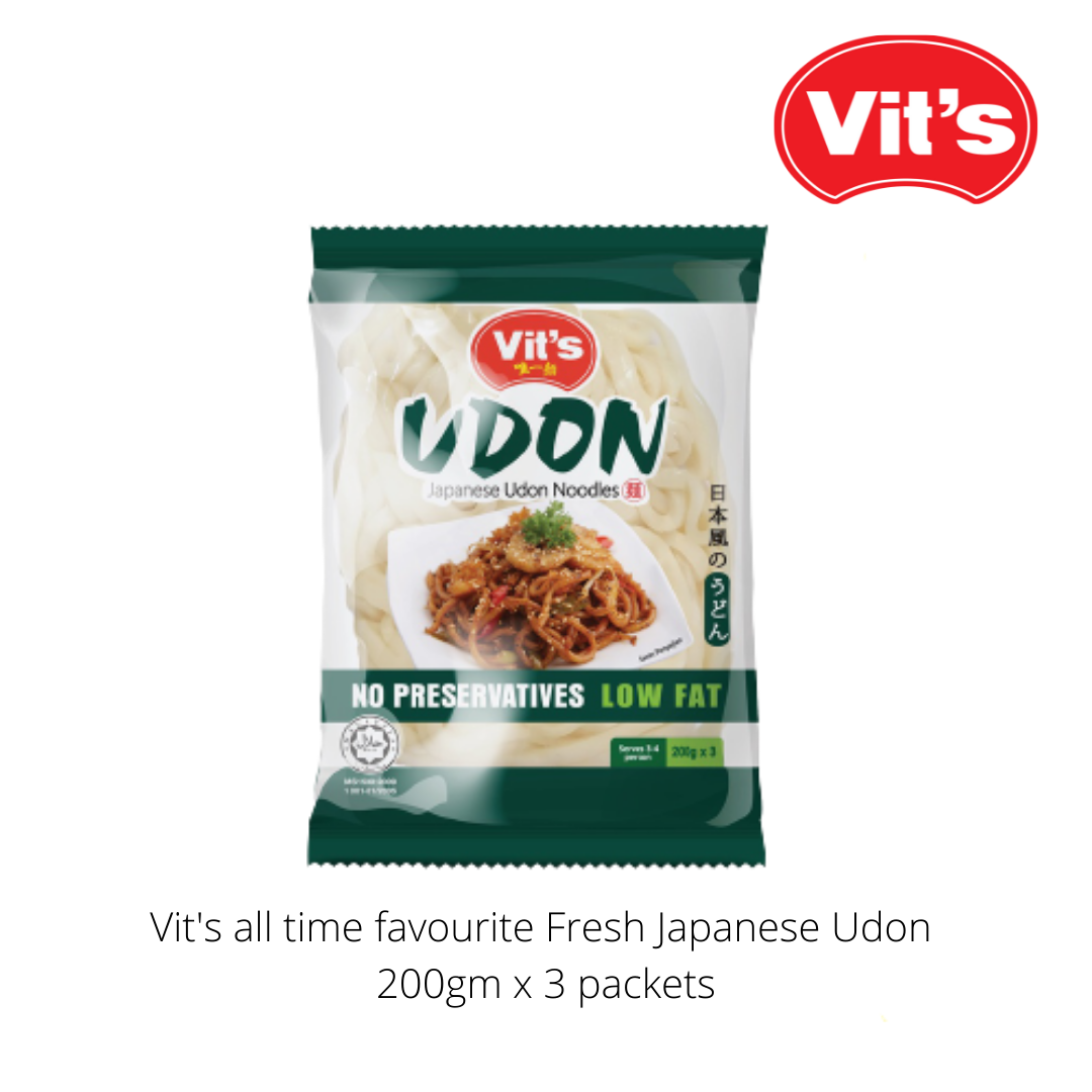Fresh Udon Noodles (200g x 3 packets x 12 packs) per Carton (Sold per ...