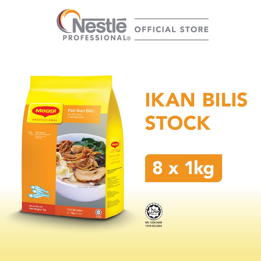 MAGGI Ikan Bilis Stock Powder 1kg/pack x 8 packs per carton (Sold per ...