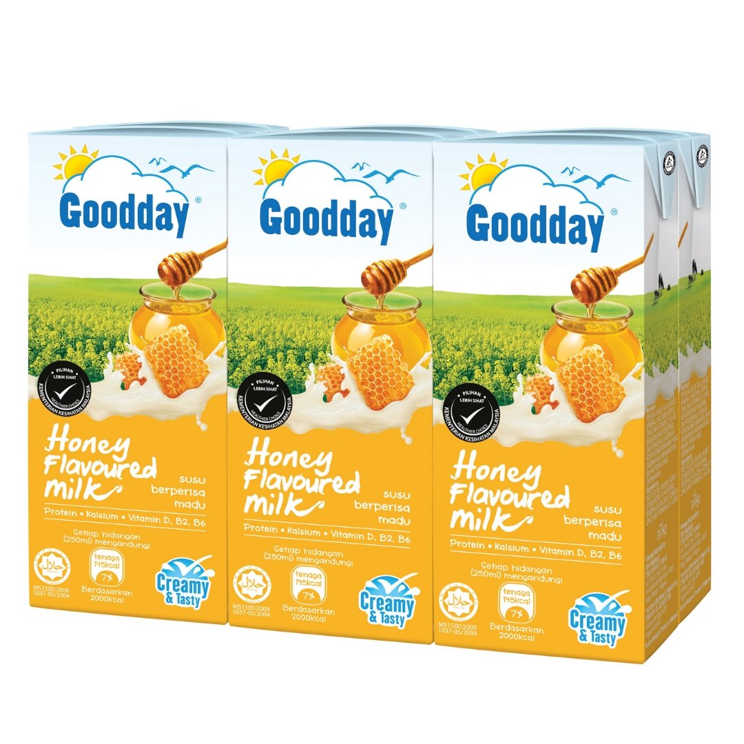 Goodday UHT Milk Honey 200ml/pack (6 packs per combi pack) - SKU: B ...