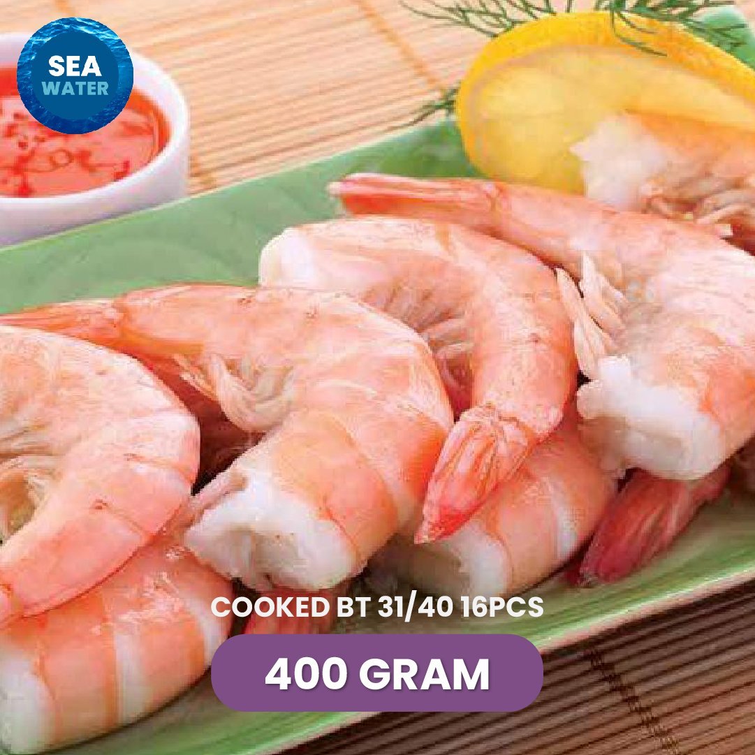 Cooked Black Tiger Prawn 31 40 16 Pcs 400g — Horeca Suppliers