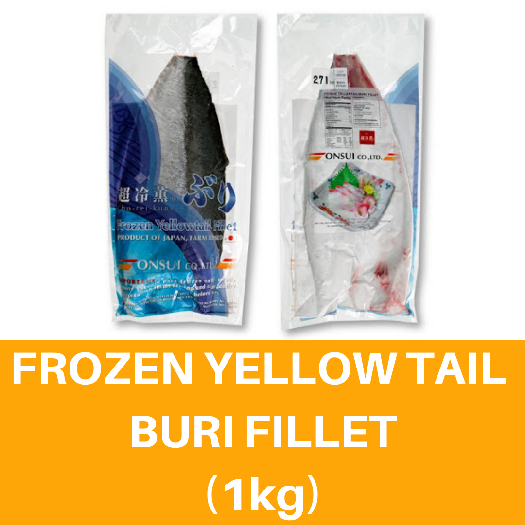 Frozen Yellow Tail Fillet Buri Fillet (1kg) 黃尾魚片 Fillet Ekor Kuning ...