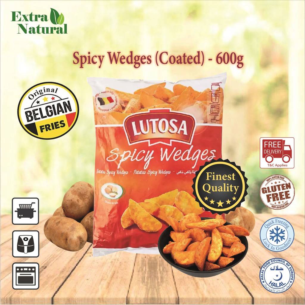 [Extra Natural] Spicy Potato Wedges 600g/pack (sold per pack) — HORECA ...