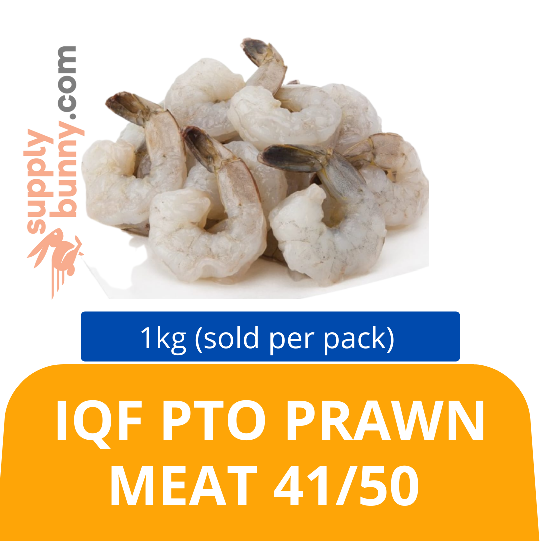 IQF PTO Prawn Meat 41/50 With Tail 1kg (sold per pack) — HORECA Suppliers | Supplybunny