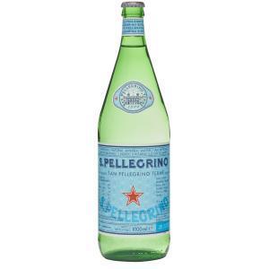San Pellegrino Sparkling Natural Mineral Water GLASS (Crown Cap) [1000ml per Bottle x 12 bottles ...