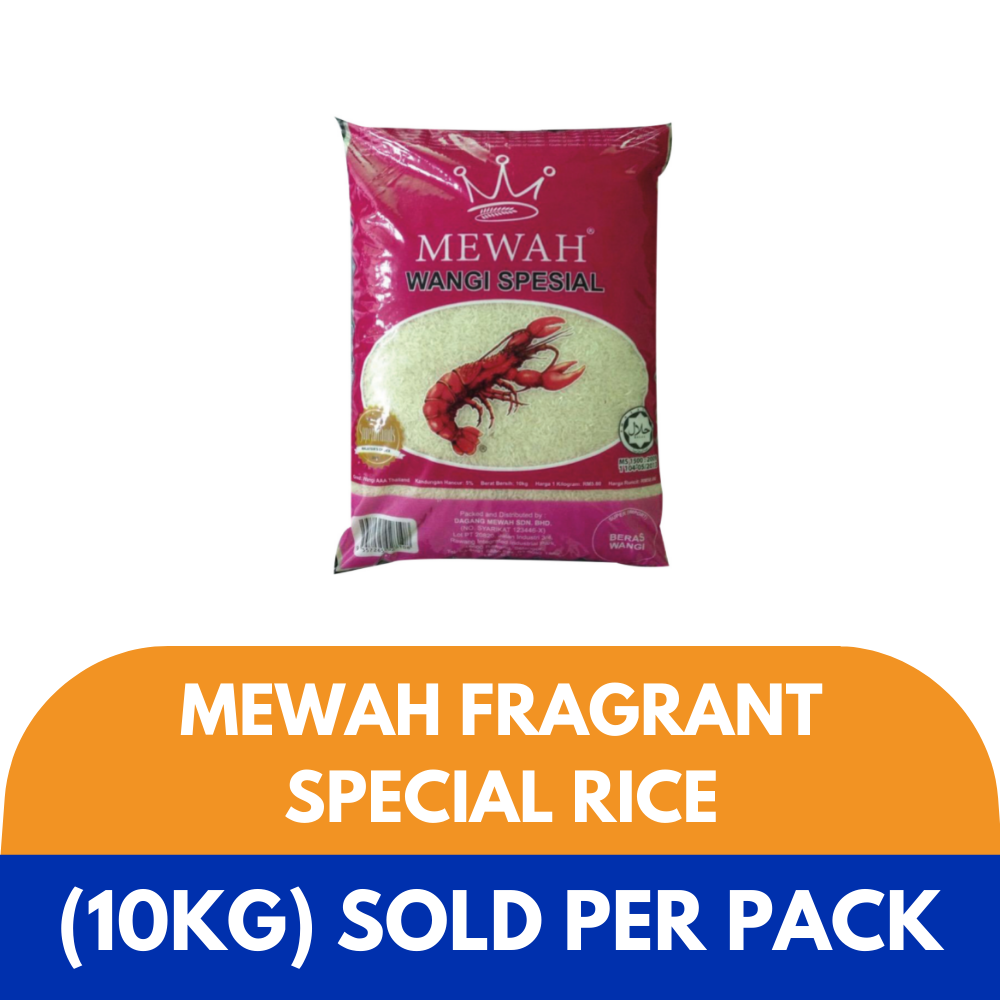 Mewah Fragrant Special Rice 10kg per Pack (Sold per Pack) — HORECA ...