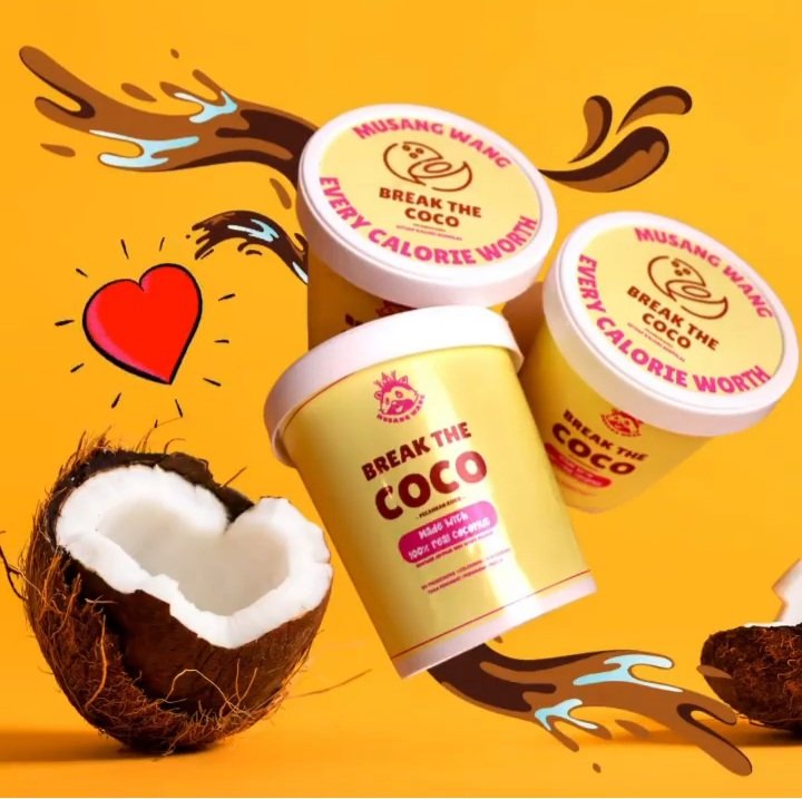 Musang Wang Break The Coco - Coconut Pint With Chocolate Topping 320G ...
