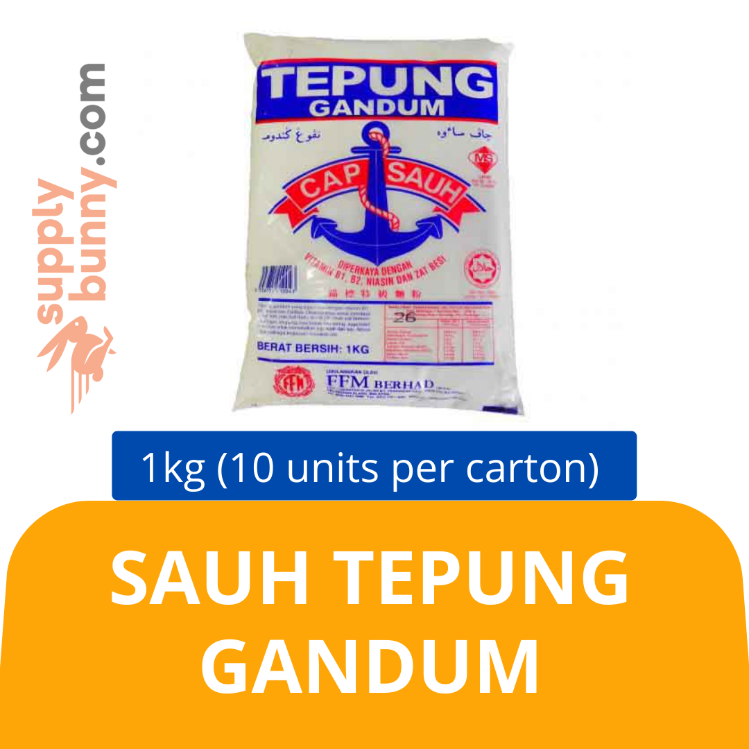 Sauh Tepung Gandum (1kg x 10 packs) (sold per carton) All-Purpose Flour ...