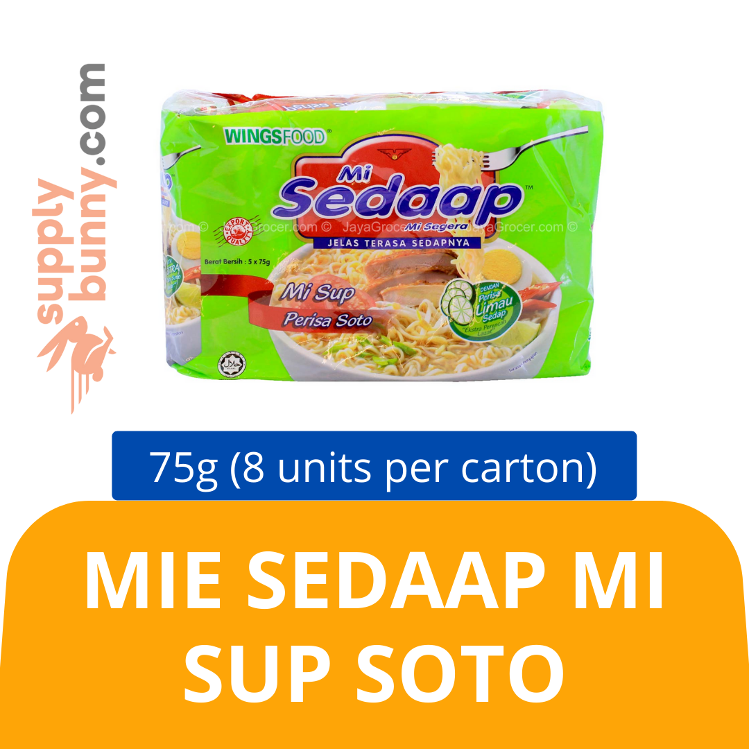Mi Sedaap Mi Sup Soto (75g x 5 units per pack) (8 packs per carton) Mi ...