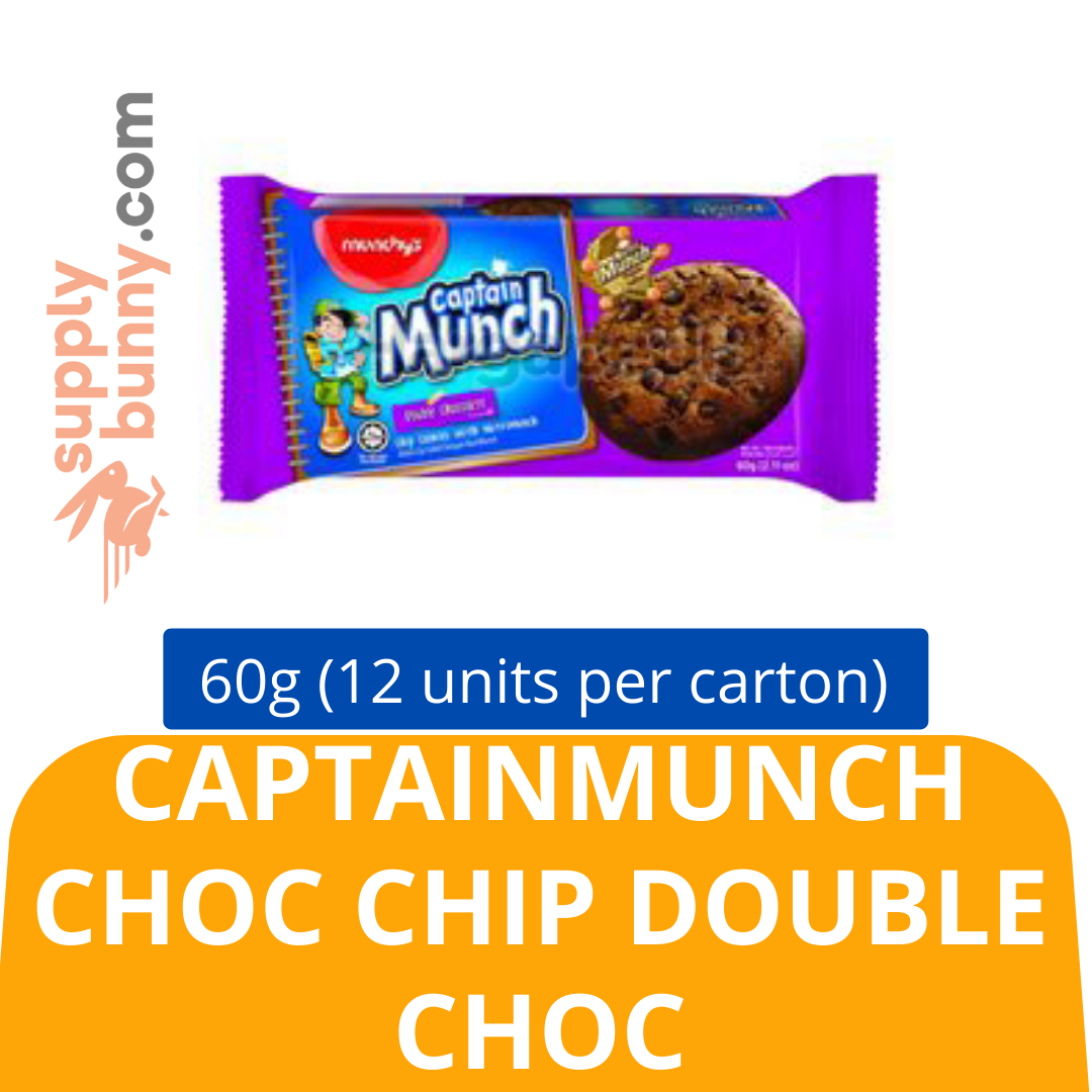 Munchy's CaptainMunch Chocolate Chip Double Choc ( 60g x 12 units per ...
