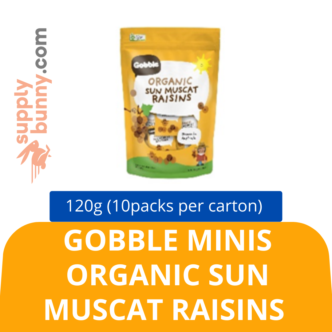 GOBBLE Minis Organic Sun Muscat Raisins 120g/pack (10 pack per carton ...