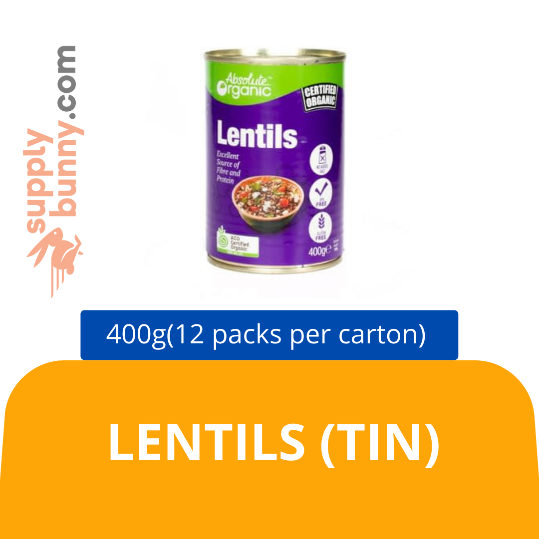 Lentils (Tin) 400g (12 packs per carton) — HORECA Suppliers | Supplybunny