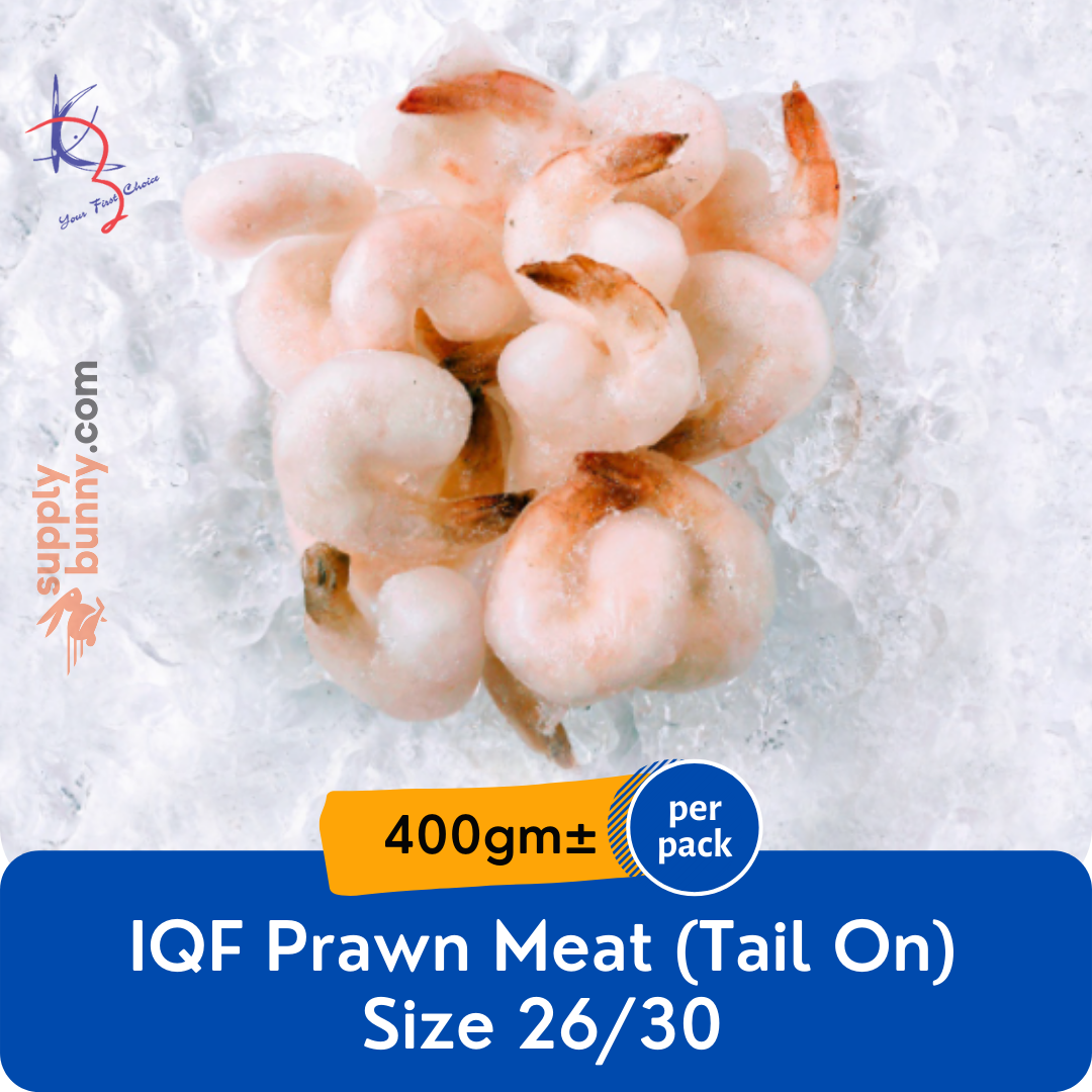 IQF Prawn Meat (Tail On) 26/30 400g (sold per pack) — HORECA Suppliers | Supplybunny