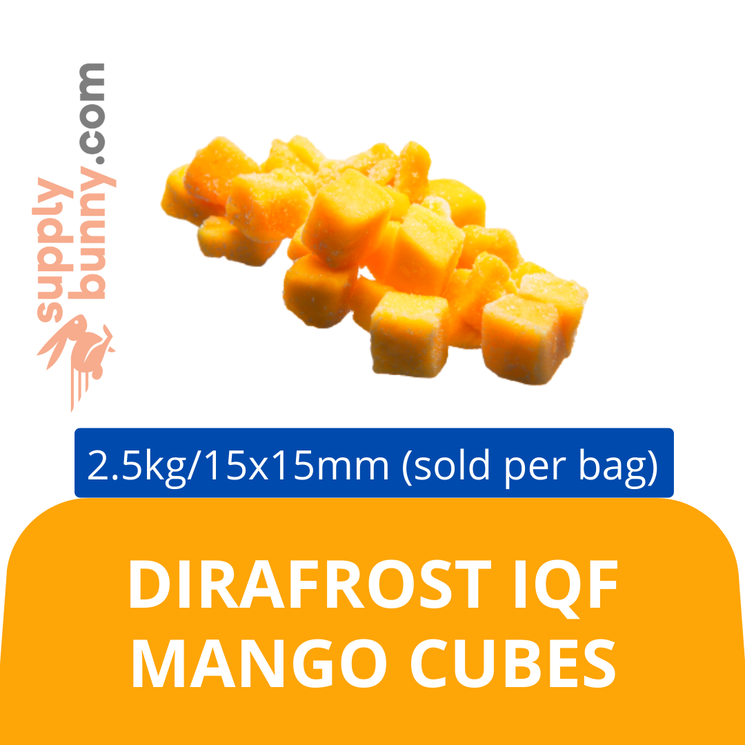 DIRAFROST IQF MANGO CUBES 15X15MM 2.5KG (sold per bag) BidFood — HORECA ...
