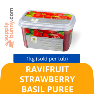 RAVIFRUIT STRAWBERRY BASIL PUREE 1KG (sold per tub) BidFood — HORECA ...