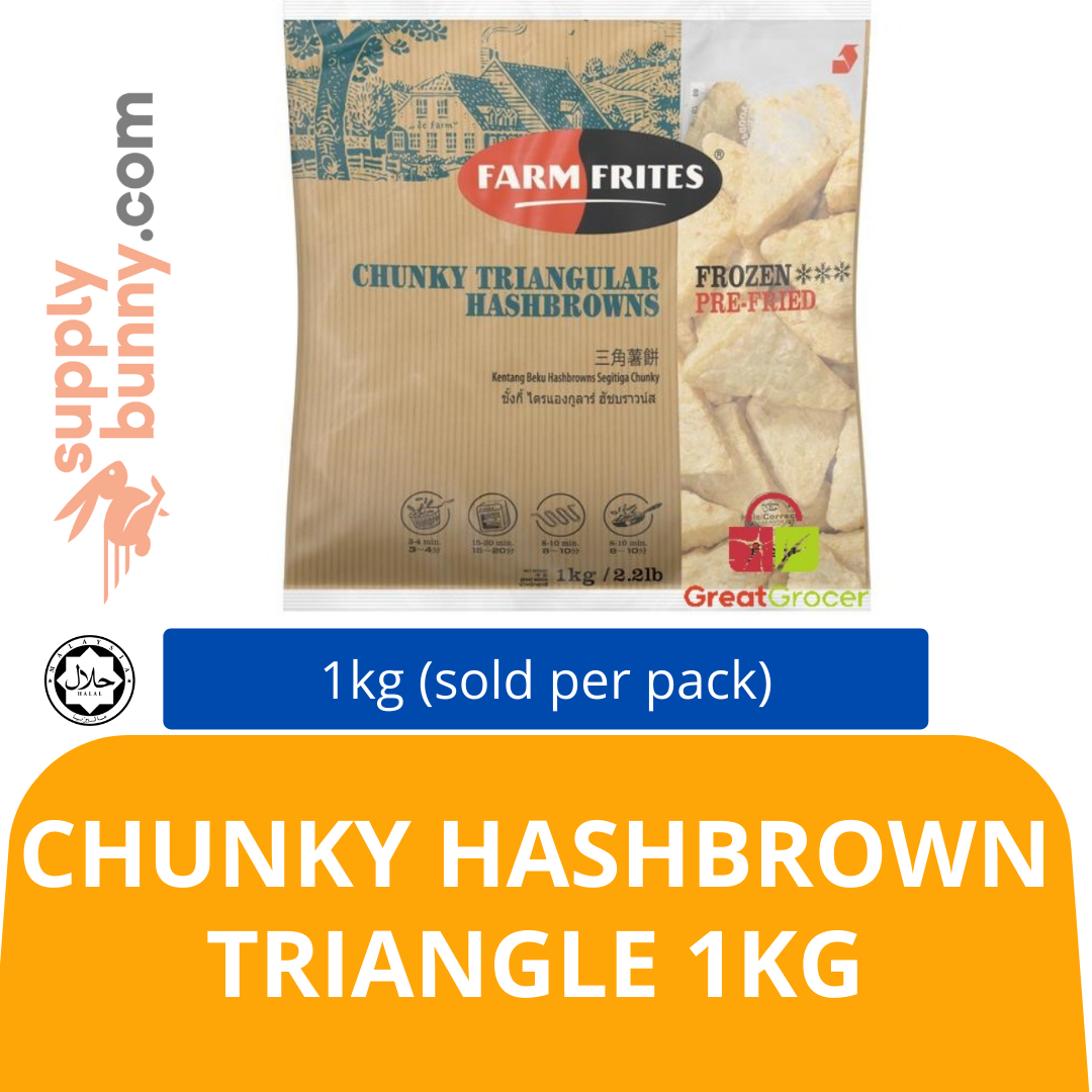 Farm Frites Chunky Hash Brown Triangle 1Kg (Sold Per Pack) Halal ...