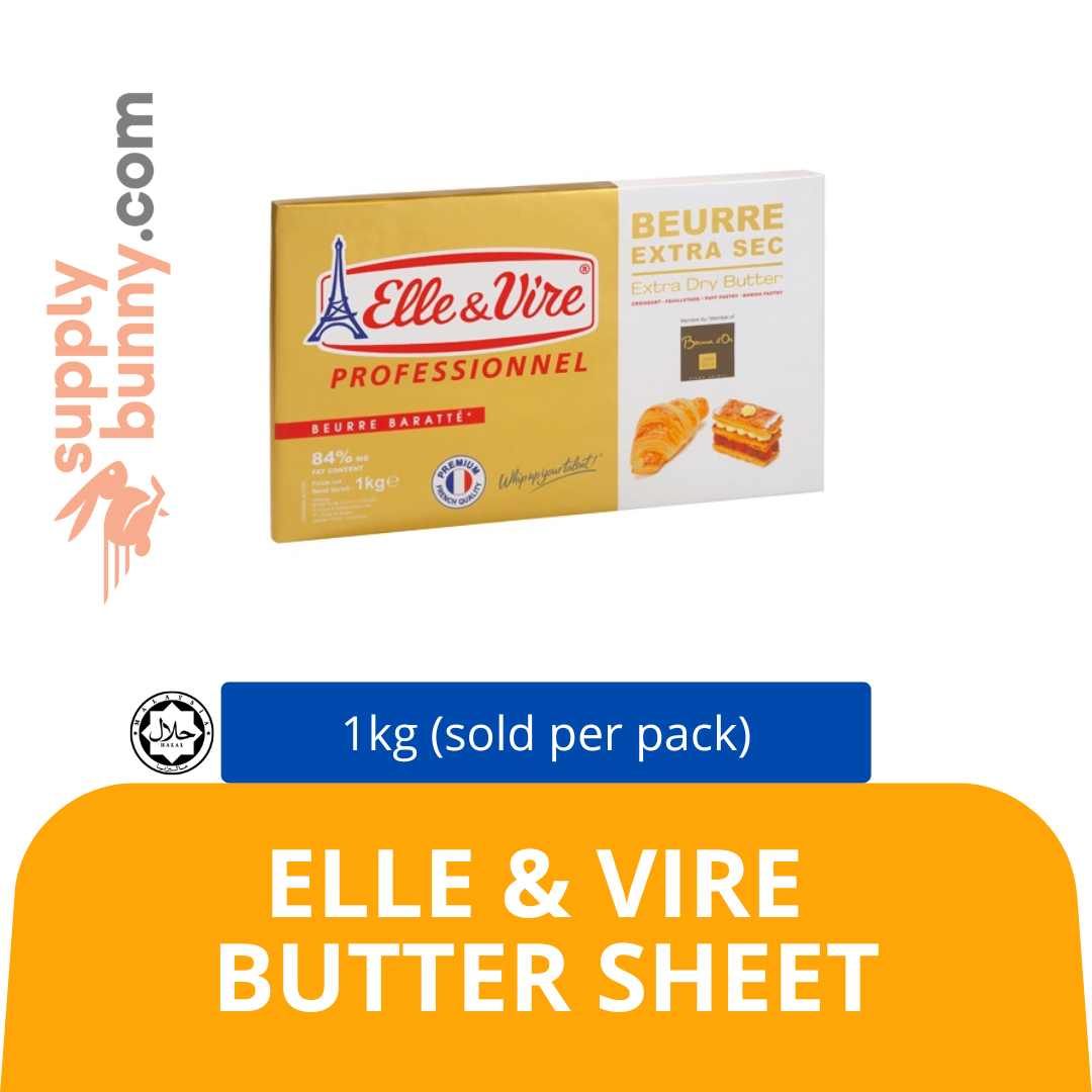 Elle & Vire Butter Sheet 1kg (sold by pack) — HORECA Suppliers ...