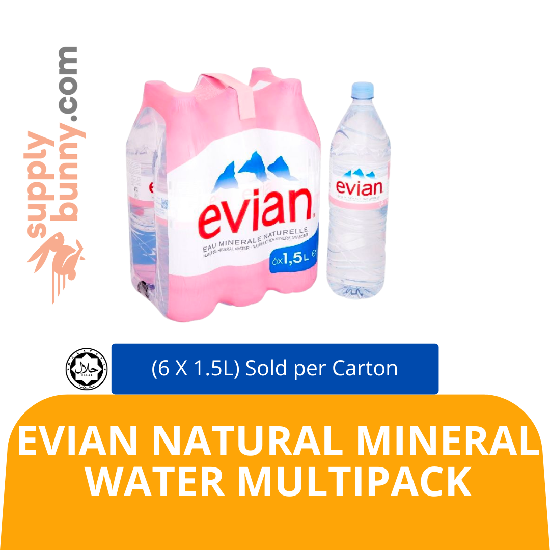 EVIAN NATURAL MINERAL WATER MULTIPACK (6 X 1.5L) — HORECA Suppliers ...