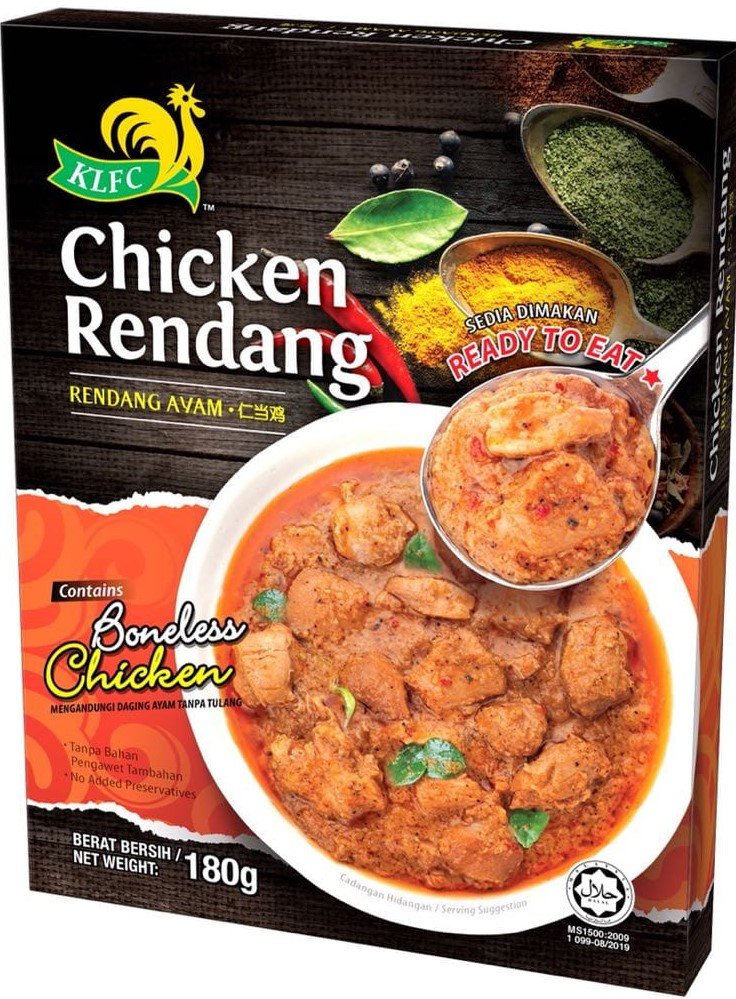 KLFC Chicken Rendang 180g/pack (24 packs/ctn) — HORECA Suppliers ...