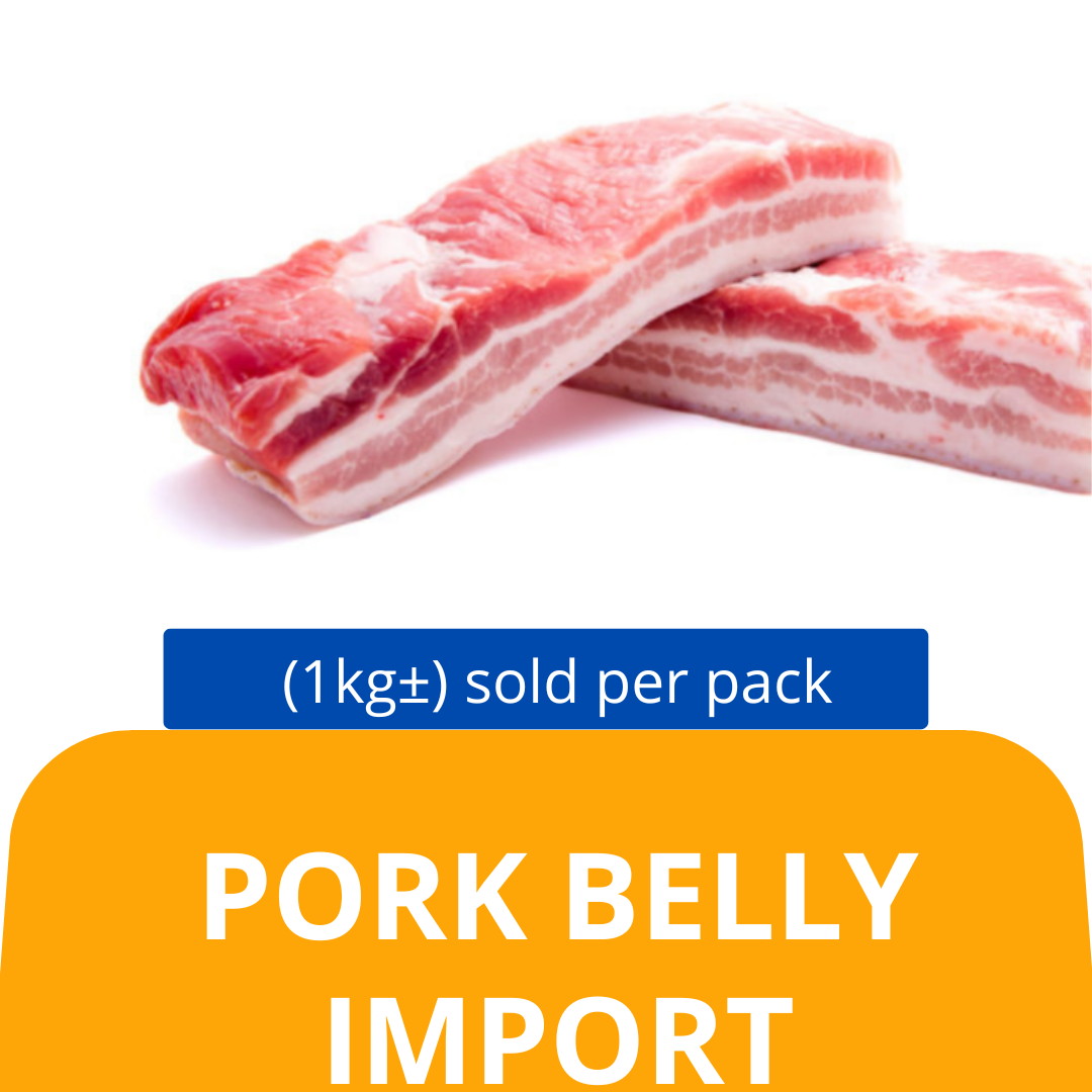 Pork Belly Import 1kg/pack (Sold per Kg) — HORECA Suppliers | Supplybunny