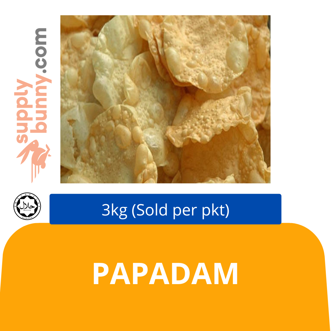 Papadam 3kg (Sold per pkt) — HORECA Suppliers | Supplybunny