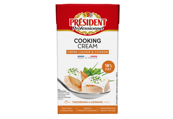 President Cooking Cream UHT - 18% Fat 1L (sold per pack) — HORECA ...