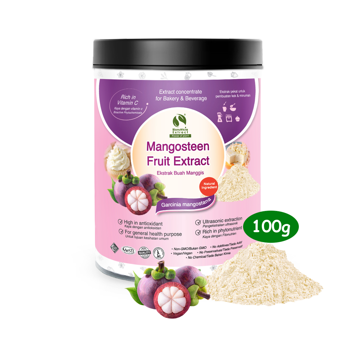 Mangosteen Fruit (Garcinia mangostana) Standardized Extract Powder ...