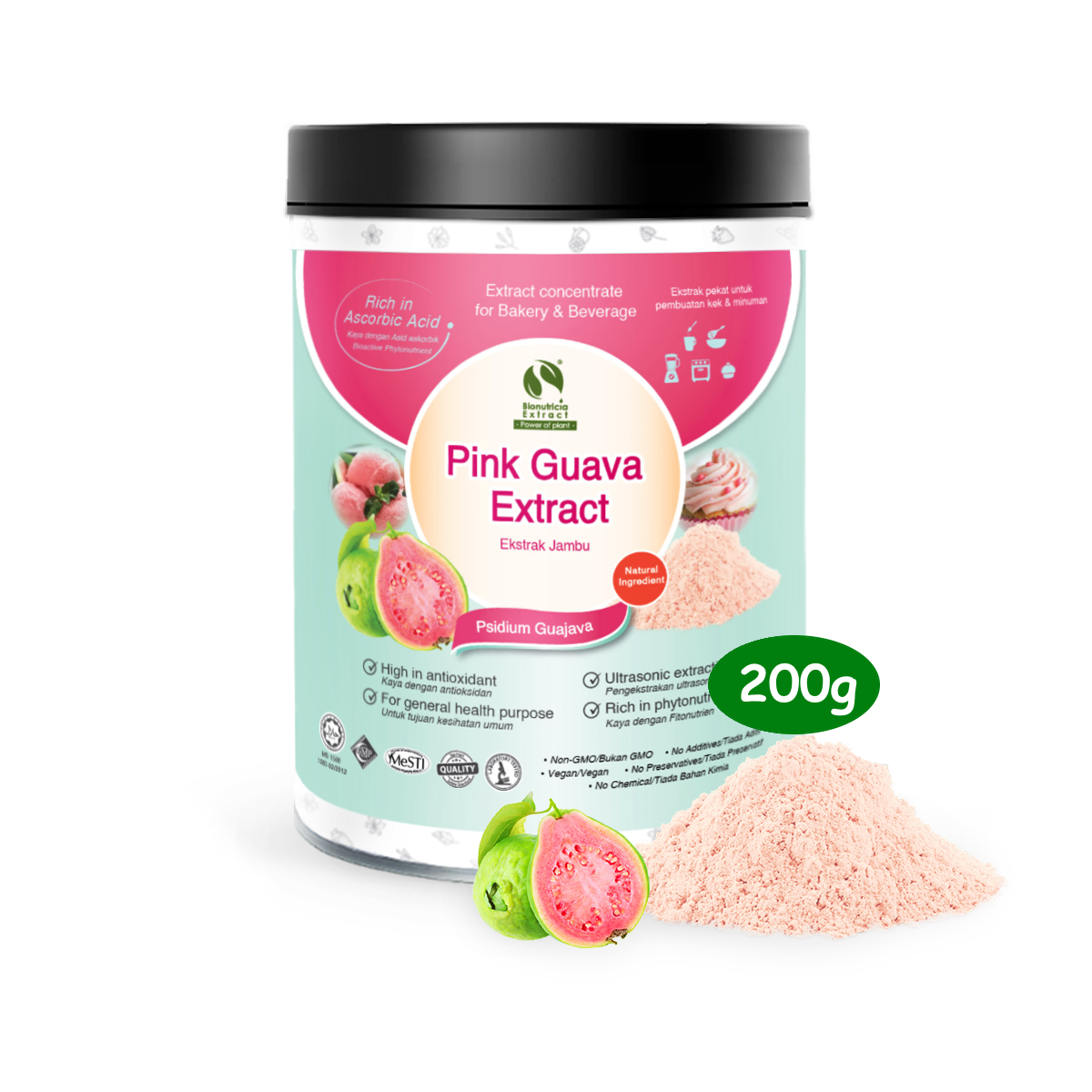 Pink Guava (Psidium Guajava) Standardized Extract Powder (200g ...