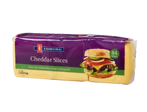 Emborg Cheese Colour Slice 84’s 1kg/pack (8 packs per carton) — HORECA ...