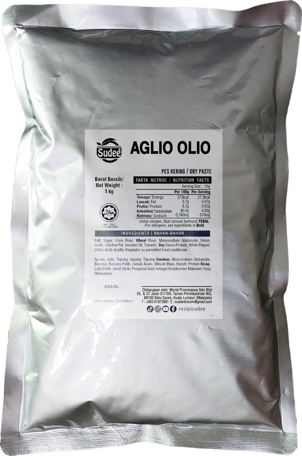 SUDEE Bulk Pack: Aglio Olio Dry Paste [1kg] — HORECA Suppliers ...