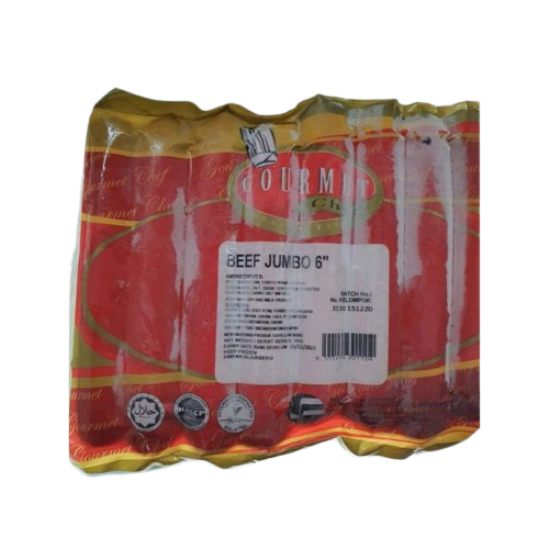 Gourmet Chef Beef Jumbo Sausage 6" 1kg (sold per pack) — HORECA ...